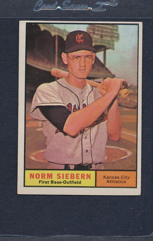 1961 Topps #267 Norm Siebern Athletics EX *1578 | eBay