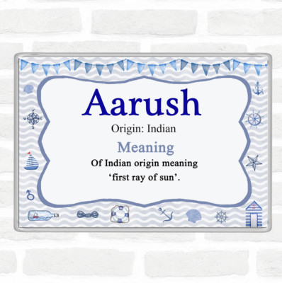 Aarush Name Meaning Jumbo Fridge Magnet Nautical | eBay UK