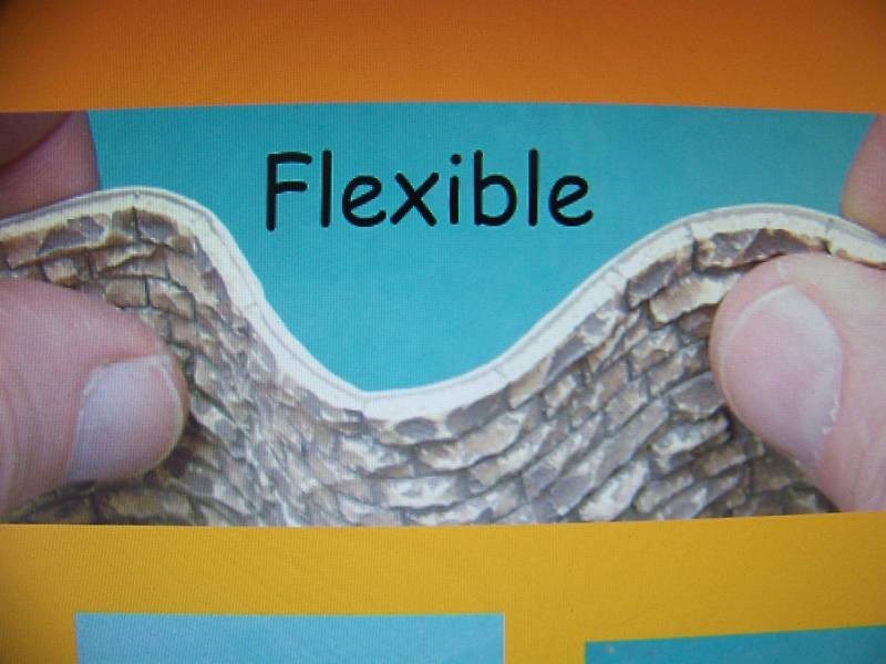 Chooch (HO/N Scale) #8260 Flexible Cut Stone SMALL Stone Wall, 12" x 3 ...