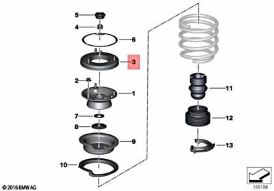 Genuine BMW E46 E60N E90 E90N E91 E91N Suspension Adapter OEM ...