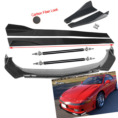 For Mitsubishi 3000GT Carbon Fiber Front Bumper Lip Splitter Side Skirt ...