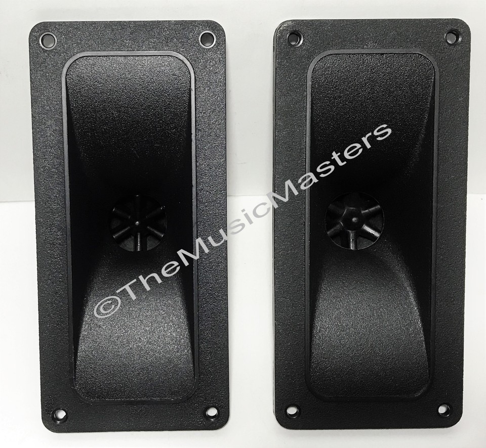 Pair 2" x 5" inch Flush Mount Super Horn Tweeter Speakers Car Audio ...