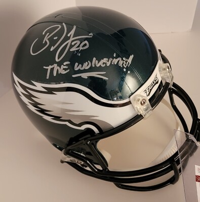 Brian Dawkins Eagles Autographed "The Wolverine!" Full Size Helmet JSA ...