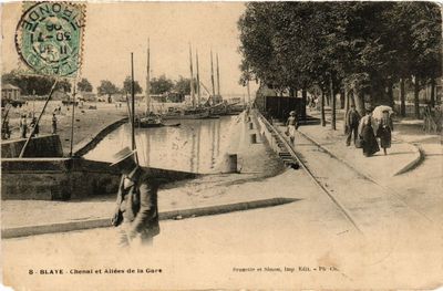 CPA BLAYE Chenal et Allées de la Gare (336269) | eBay