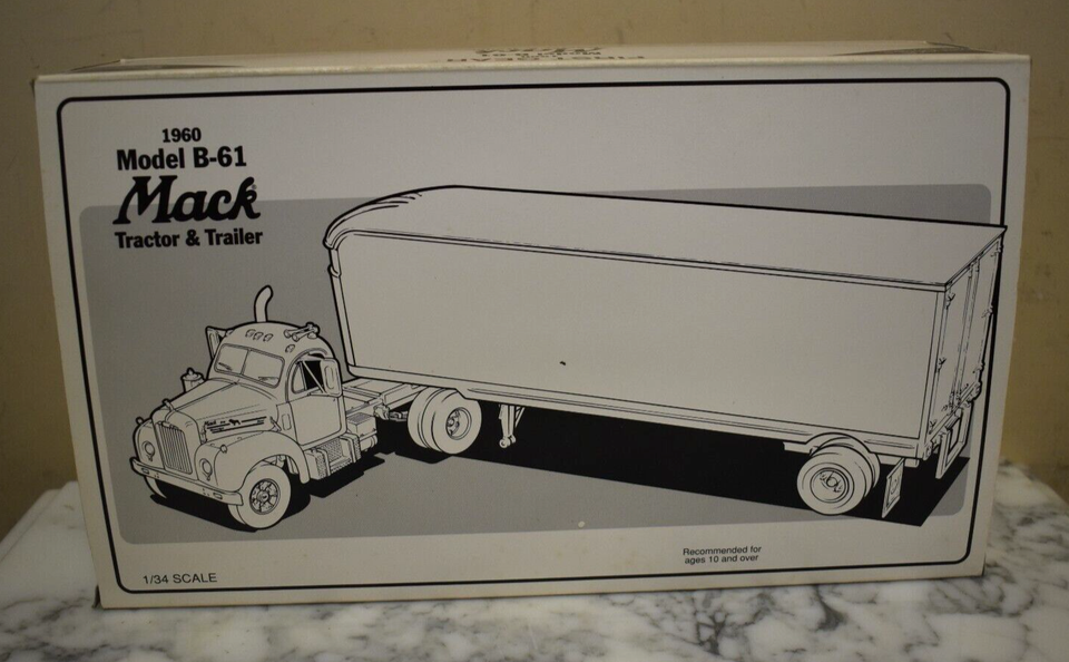 First Gear 1960 Model B-61 Mack Tractor & Trailer New England Trans ...