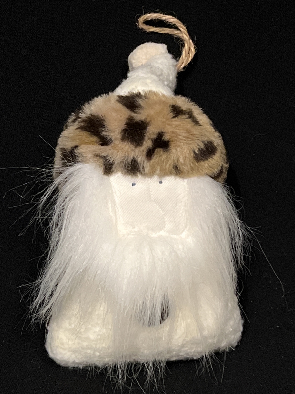 WOOF & POOF 2002 Santa Claus 8” Christmas Ornament Door Hanger Leopard ...