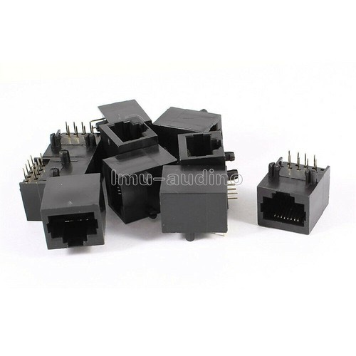 10PCS8P8C RJ45 Jack Modules PCB Mount Network Internet Connectors ...