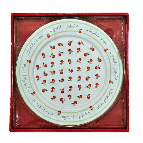 Hallmark Appreciation Platter Plate Grateful Thankful Cherries 12 Inch ...