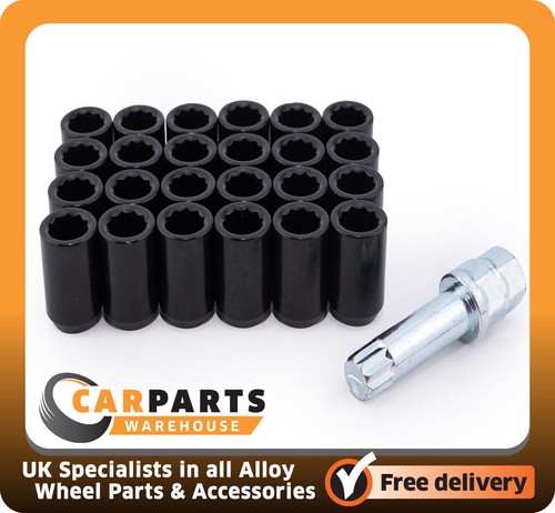 24x Fits Ford Ranger 2008> M12x1.5 Taper Tuner Nuts Aftermarket Alloy ...