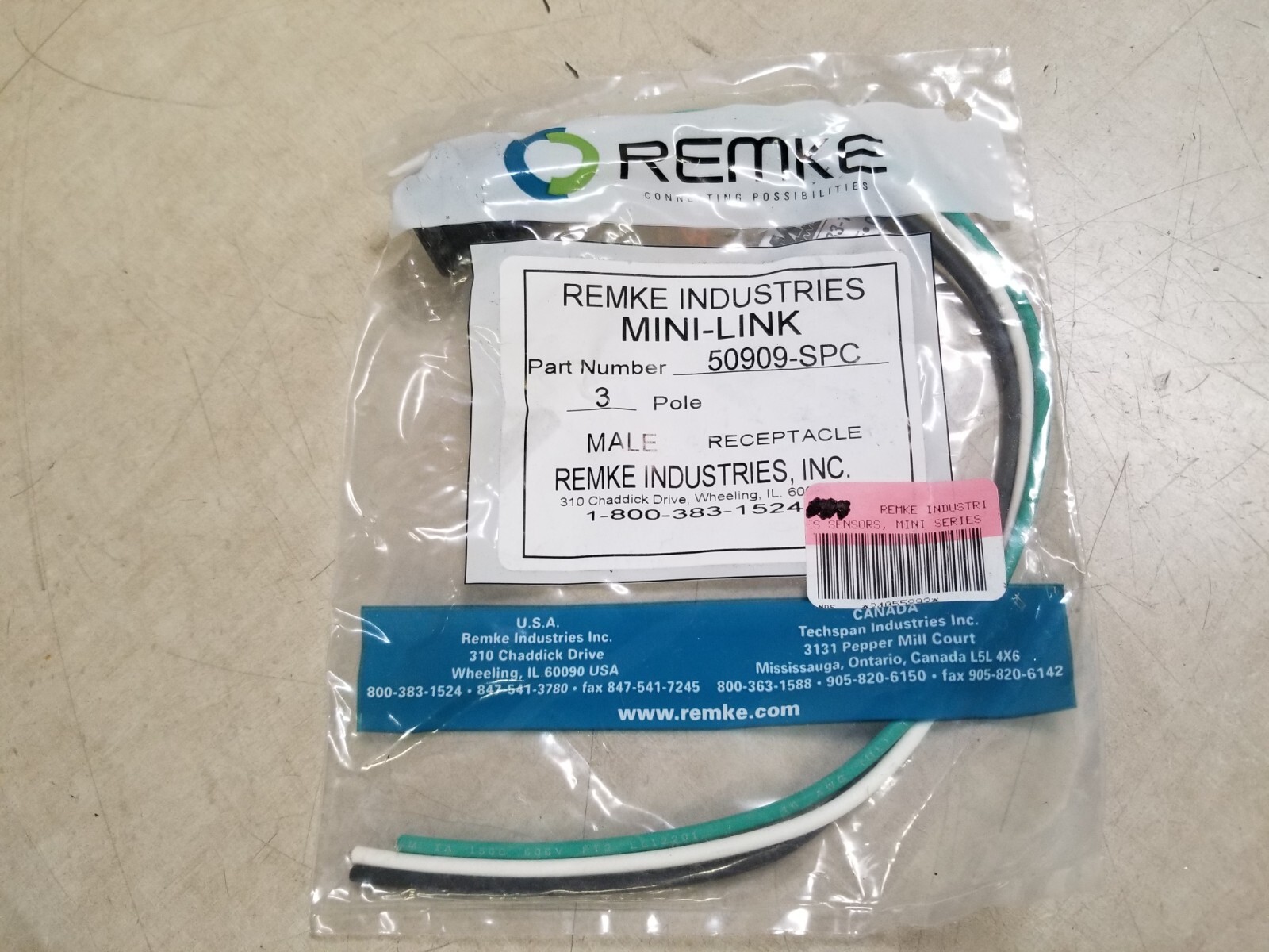 Remke Industries Cordsets, MINI Series 50909-SPC | eBay