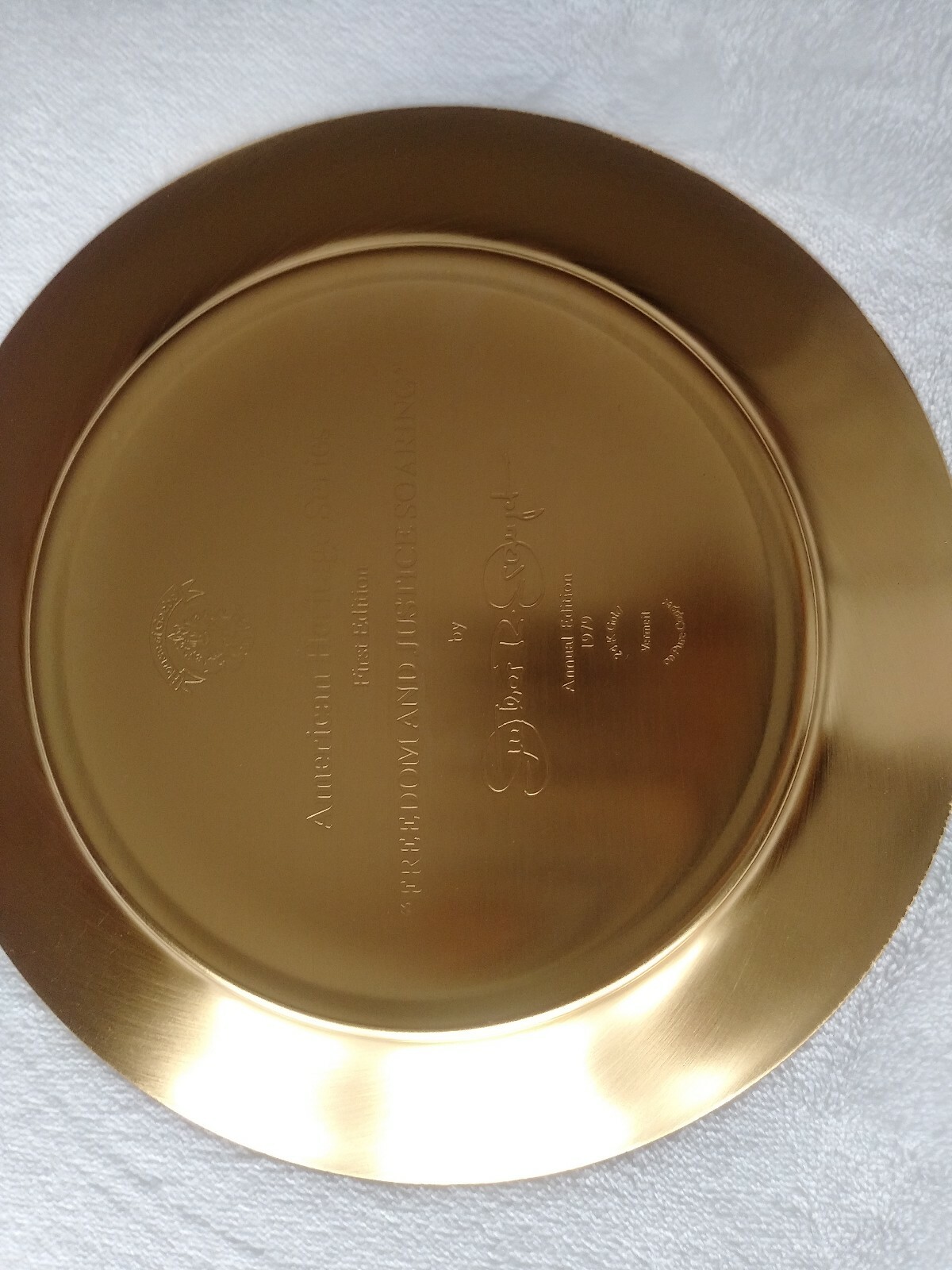 PLATE 'FREEDOM AND JUSTICE SOARING' FIRST EDITION 1979 BY G. GRANGET ...