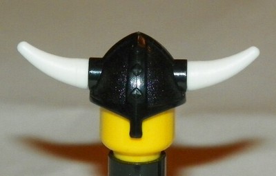 LEGO - Minifig, Headgear Viking Helmet with Horns - Black | eBay