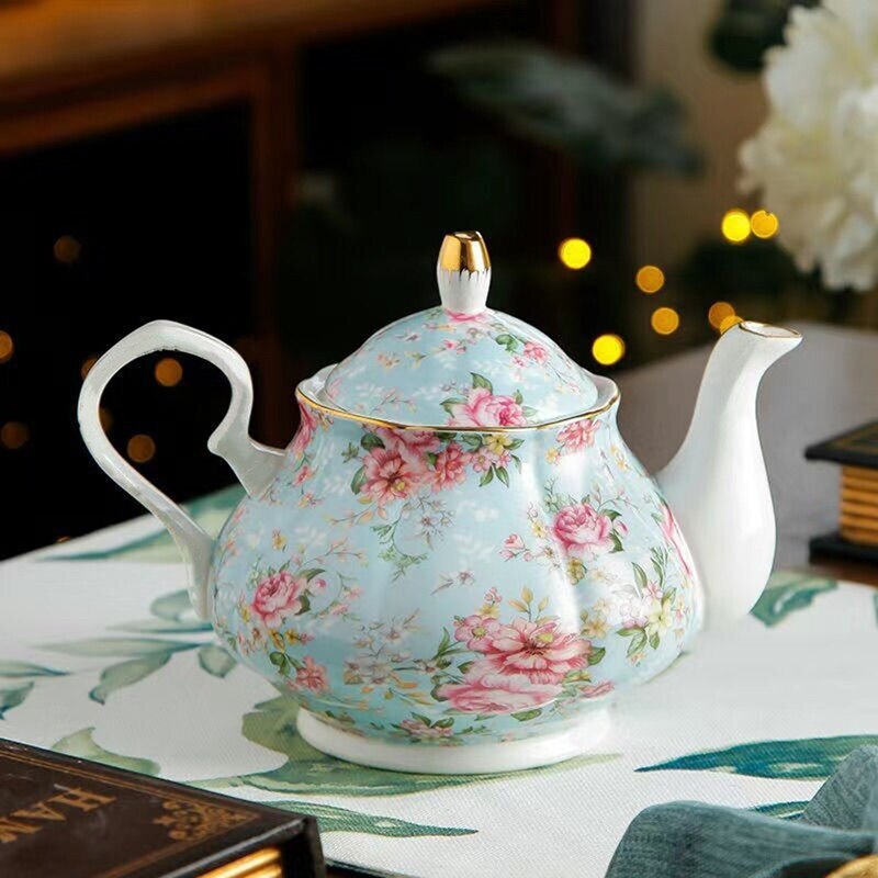 China Teapot 500ML With Heating Base High-Grade Porcelain Tea Warmer ...