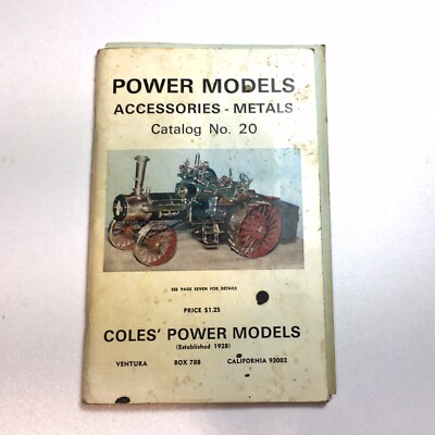 Vtg Coles' Power Models Ventura California 1966 Catalog #20 | eBay