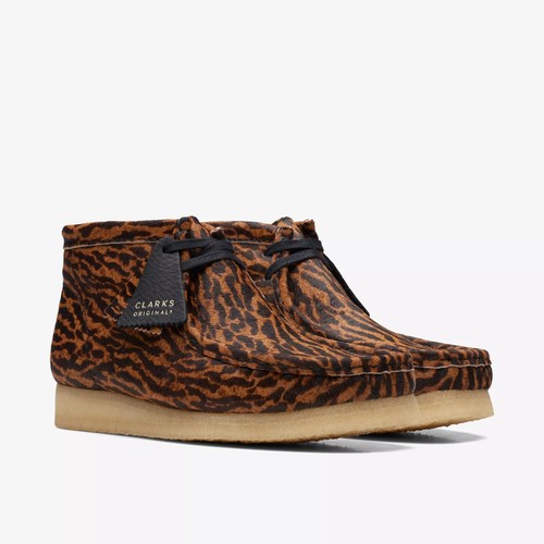 Clarks Mens Wallabee Boot Tortoiseshell - Cow Hair UK 7,8,9,10,11,12 G ...