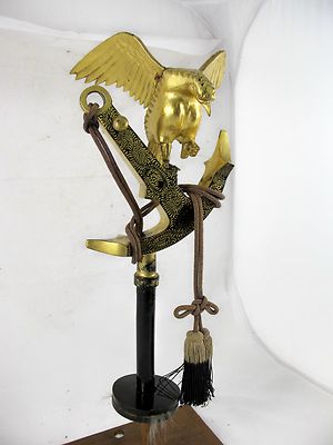 RARE JAPANESE SAMURAI GENERAL'S JIRUSHI , FLAG POLE DECORATION, EDO ...