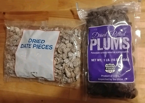 USDA Dried DATE Pieces 16 oz & Dried Pitted Plums 16 oz - Factory ...