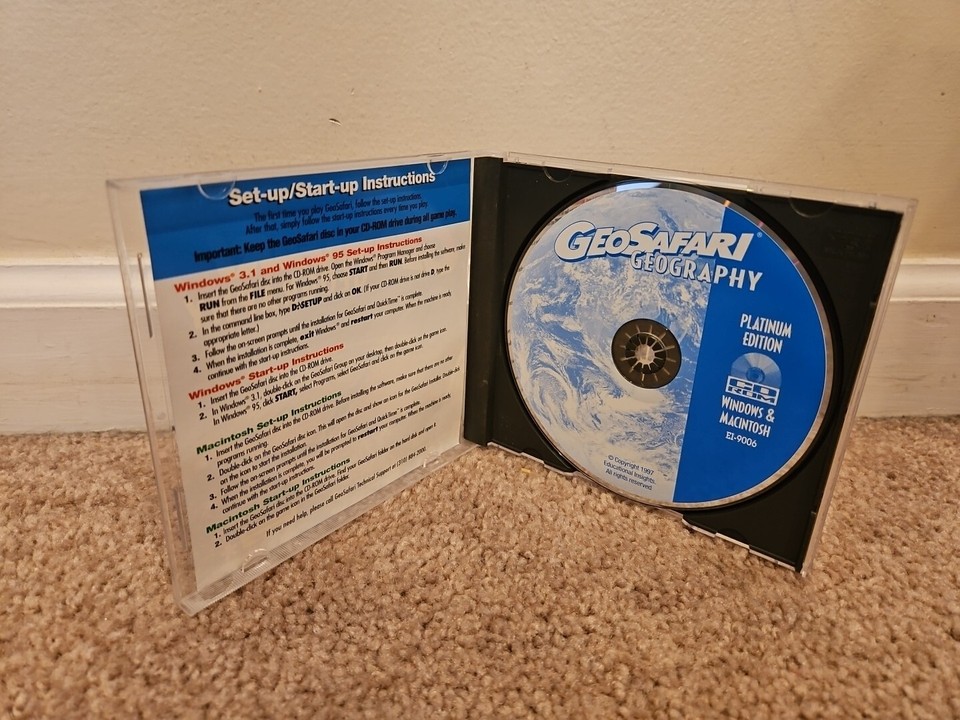 GeoSafari Geography Platinum Edition (CD-Rom, 1997, Educational ...