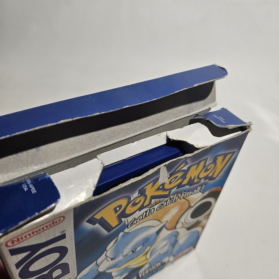 Pokemon Blue Version (Nintendo Game Boy, 1998) Authentic In Original ...