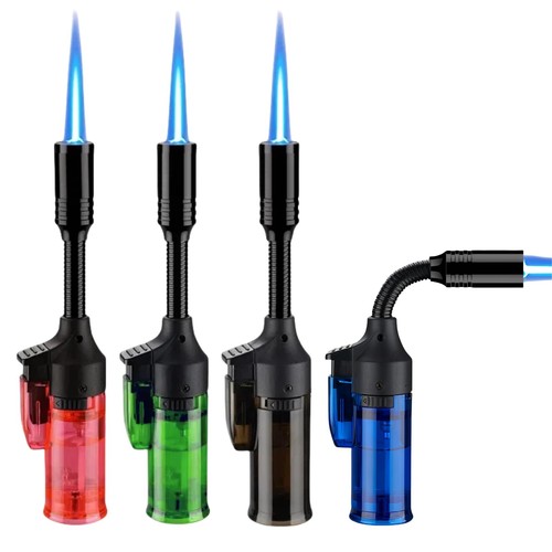 Torch Lighters, 4 Pack Butane Refillable Lighters, Candle Lighter, Long ...
