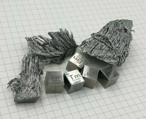 1x 99.99% Pure Thulium Tm 10mm Cube Carved Element Periodic Table ...