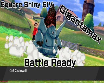 Pokemon Sword Shield Gigantamax Coalossal Shiny 6IV BATTLE READY - Fast ...