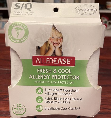 AllerEase Fresh & Cool Allergy Protector, Zippered Microfiber Pillow Protector 22415588287| eBay