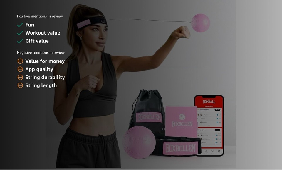 Boxbollen box ball Game- Boxing reflex ball with adjustable strap + app ...