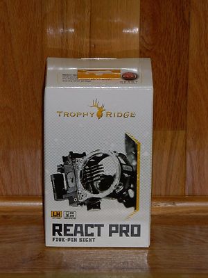 Brand New Trophy Ridge React PRO 5 Pin Bow Sight- Black -LEFT Handed ...