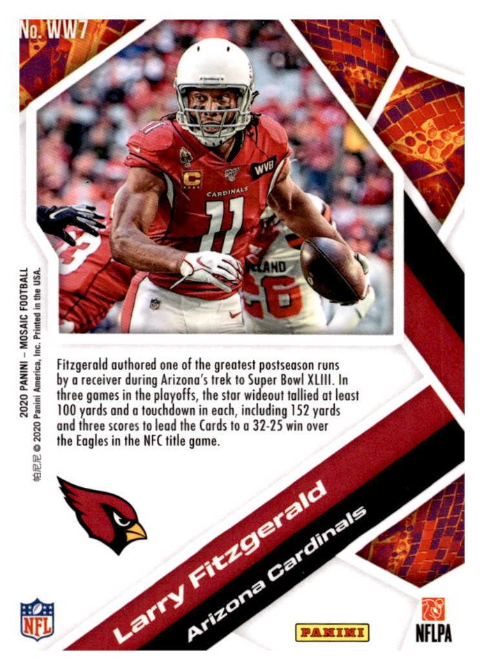 2020 Panini Mosaic Will to Win Larry Fitzgerald WW7 | eBay