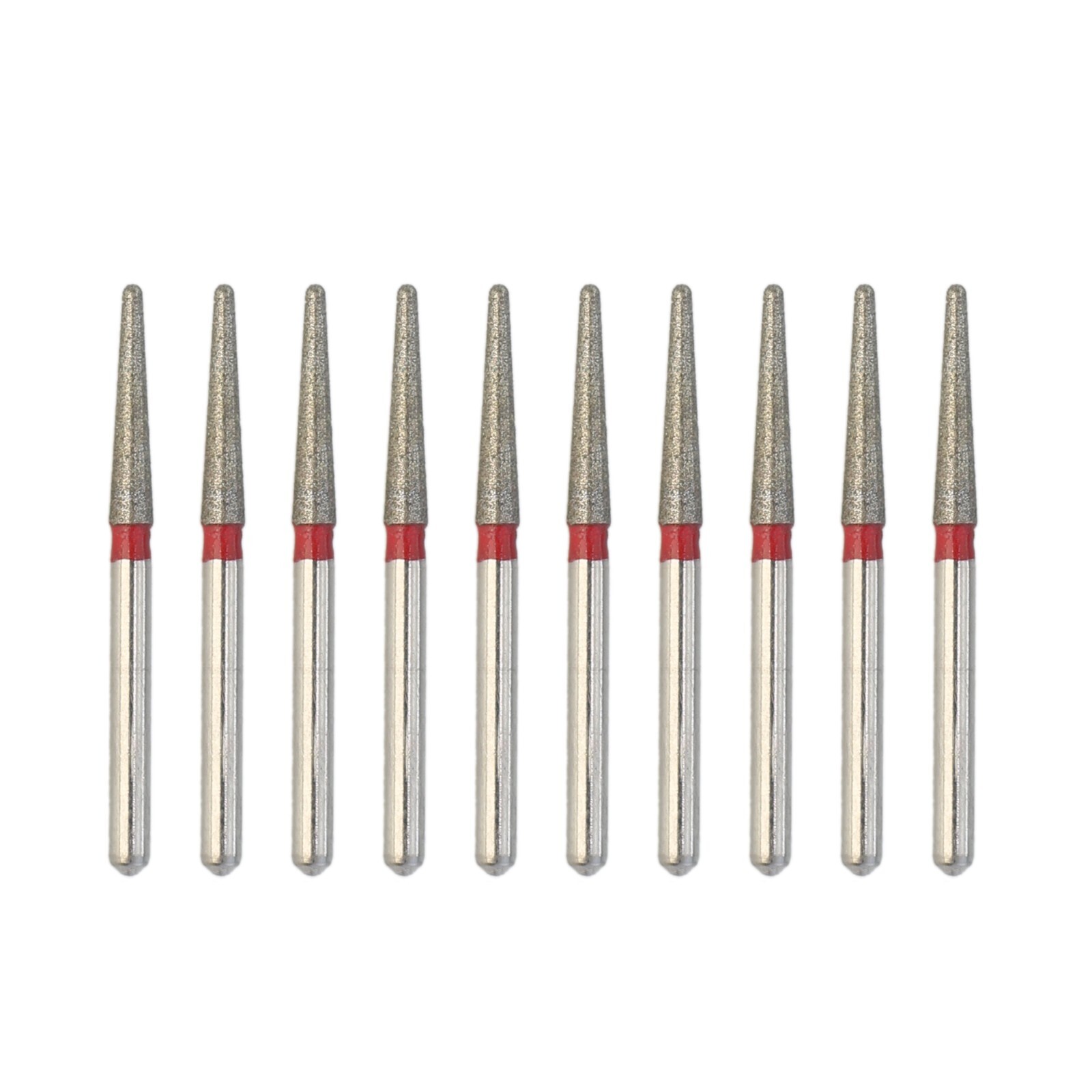 Dental Burs Diamond FG High Speed Round End Taper Fine Grit Red TR-13F ...