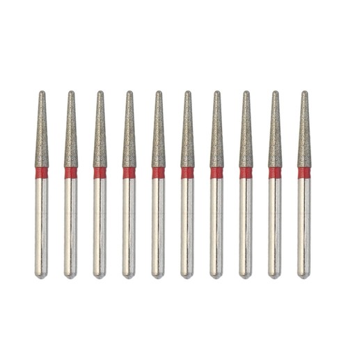 Dental Burs Diamond FG High Speed Round End Taper Fine Grit Red TR-13F ...