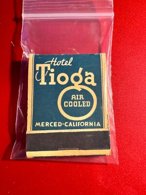 MATCHBOOK - HOTEL TIOGA - AIR COOLED - MERCED, CA - UNSTRUCK! | eBay