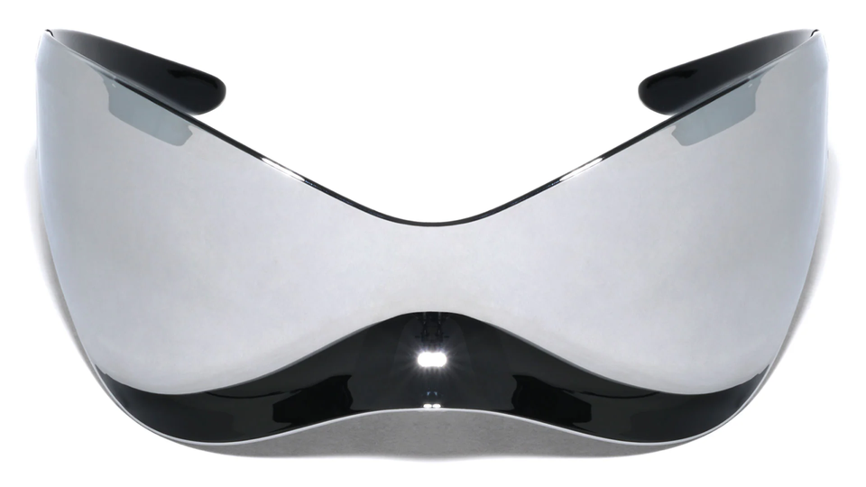 FUTURISTIC WRAP AROUND ONE PIECE SHIELD LENS OVERSIZED SUNGLASSES RETRO ...