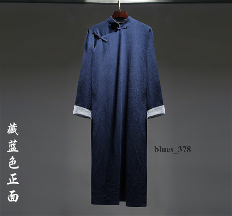 Men's Wing Chun Robe Cheongsam Tai chi Kung Fu Suit Martial Arts Cotton ...