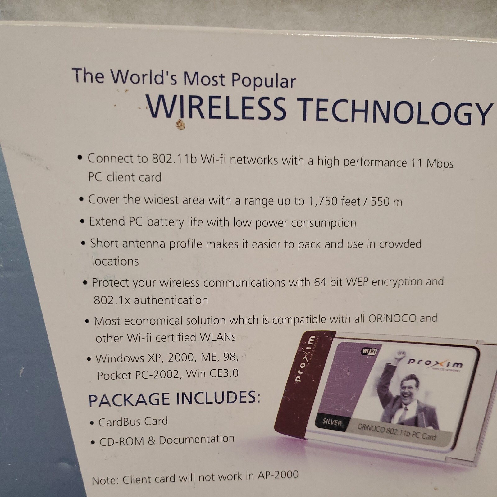 Proxim ORiNOCO® 11b (8421-WD) (743199104127) 802.11b Wireless Adapter ...