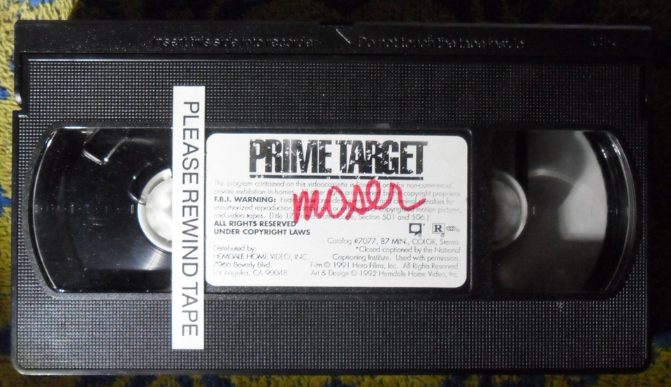 1991 VHS TAPE VIDEO PRIME TARGET TONY CURTIS ROBERT REED ISSAC HAYES ...