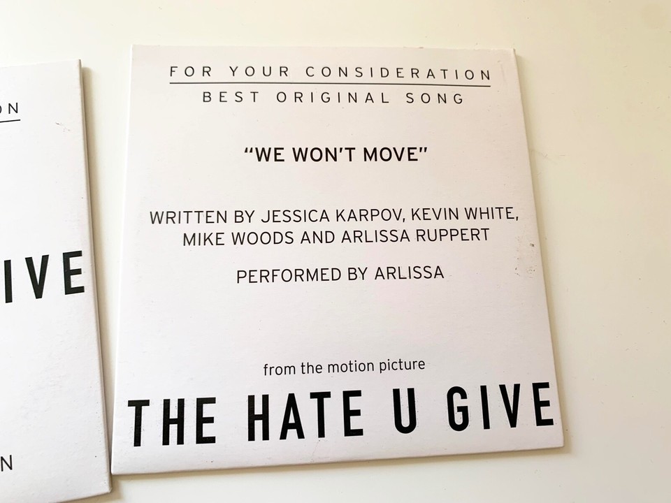 The Hate U Give Promo 2 CD Lot Dustin O'Halloran Arlissa We Won't Move ...