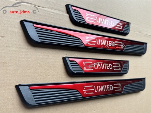 4PCS Red Car Door Scuff Sill Cover Panel Step Protector For Mazda ...