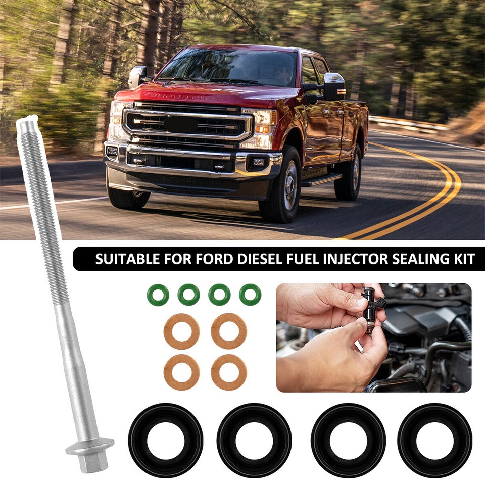 Diesel Injector Seal Kit Sturdy Injector Seal and Bolt Set Leak-Proof ...