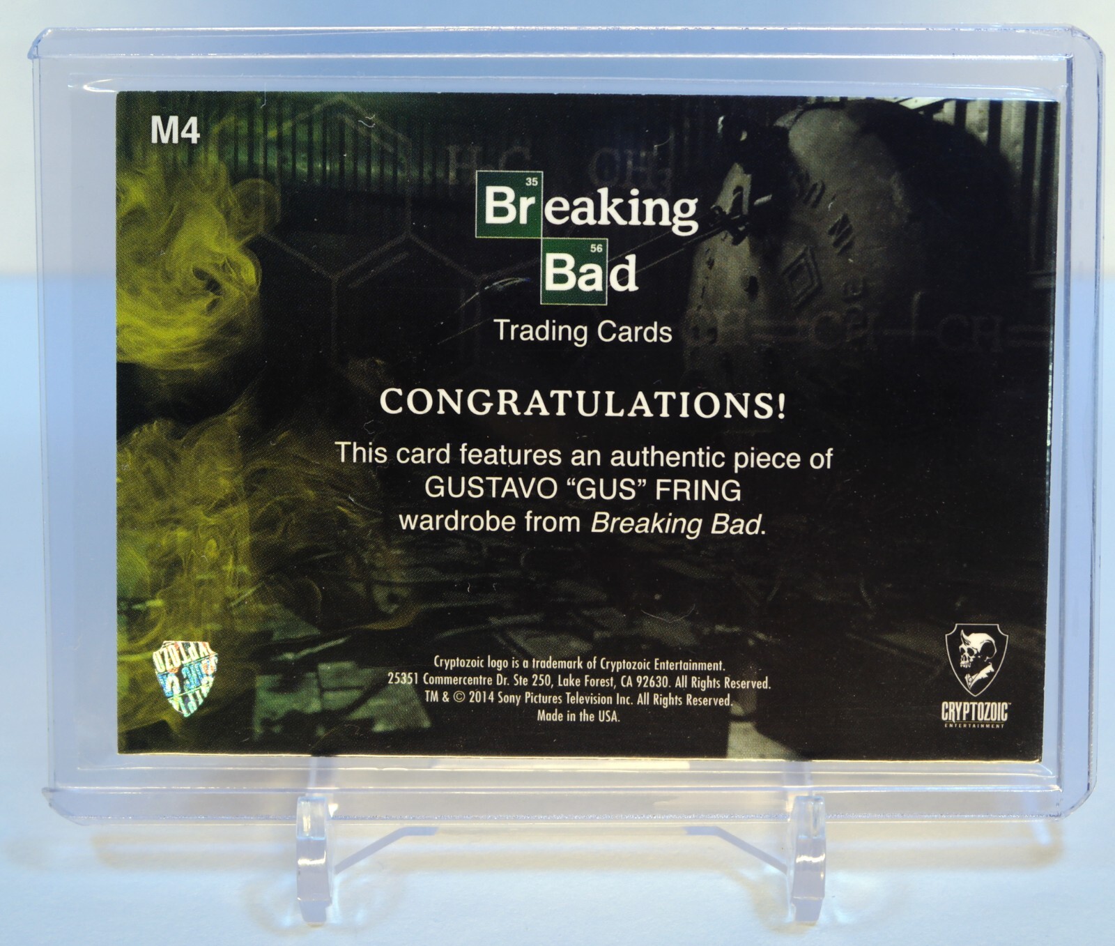 2014 Cryptozoic Breaking Bad Seasons 1-5 Wardrobe Card M4 Gustavo Fring ...