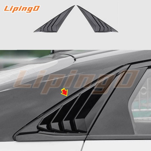 Black Side Vent Window Rear Triangle Shutters Frame For 2024-25 Hyundai ...