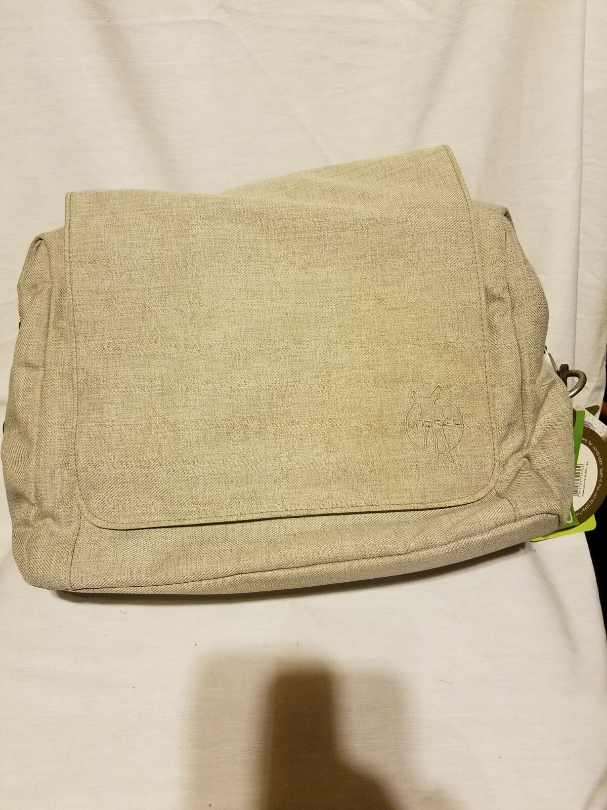 Lassig Green Label Gray Foldover Messenger Diaper Bag W/ Changing Pad ...