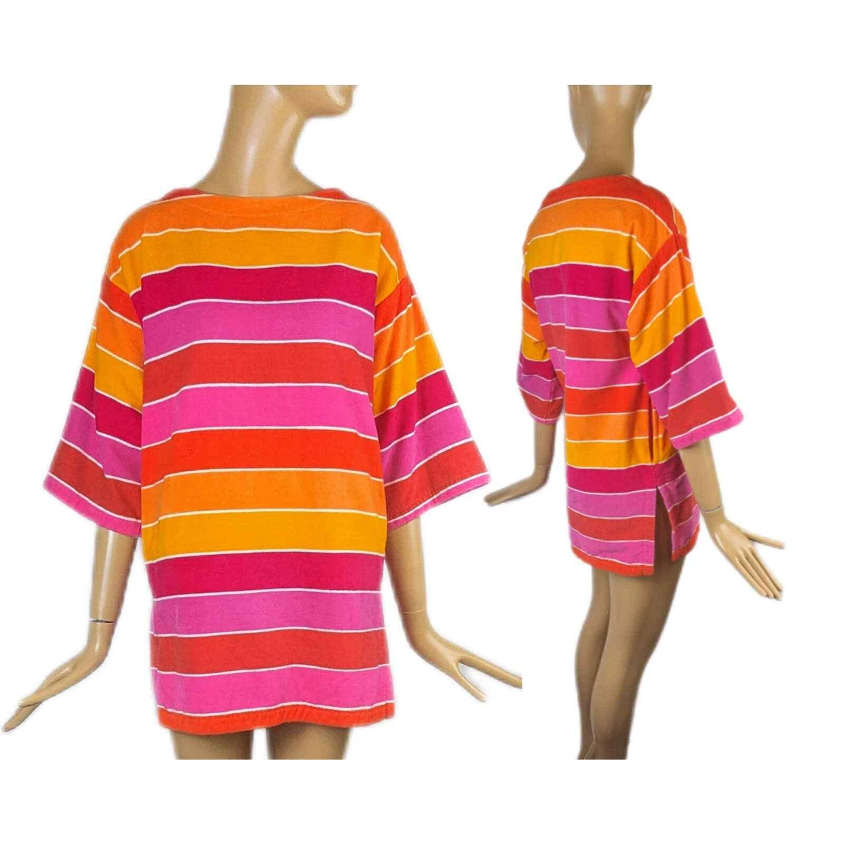 Neon Colored Striped Towels