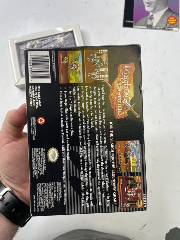 SNES Knights of the Round Complete CIB Box Super Nintendo CAPCOM Rare ...