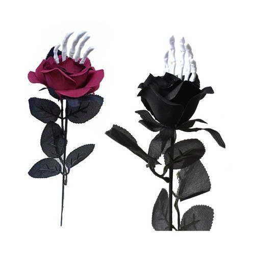 Halloween Skeleton Hand Bone Flower Artificial Rose for Festival Party ...