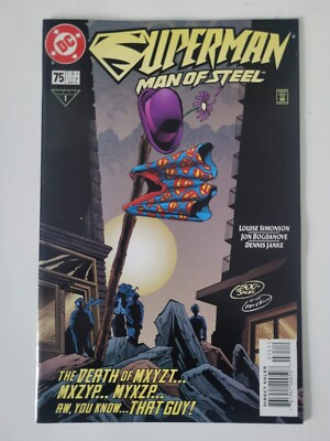 SUPERMAN MAN OF STEEL #75 (1998) DC COMICS DEATH OF SUPERMAN #75 HOMAGE ...