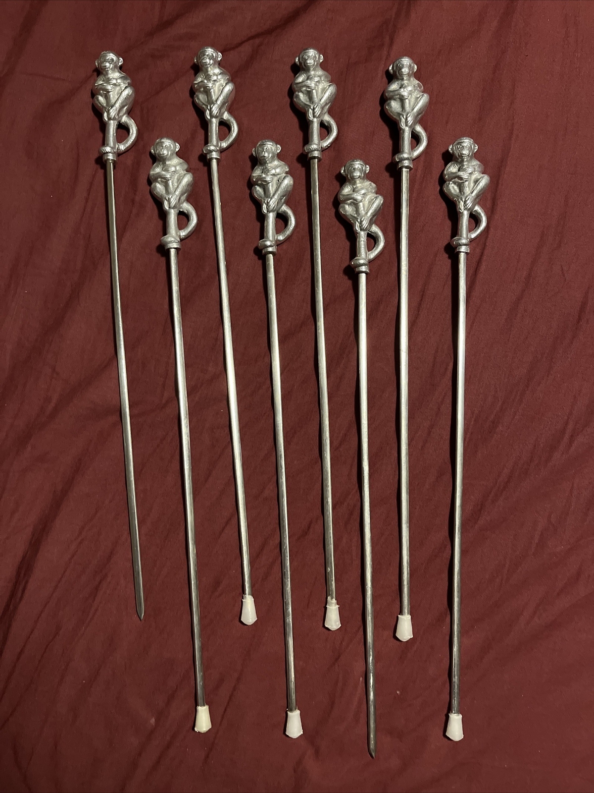 Set of 8 Pottery Barn Monkey Shish Kabob Skewers Stainless Steel | eBay