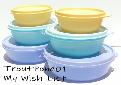 Tupperware Deluxe Modular Nesting Bowls Salad Soup Cereal Leftovers ...