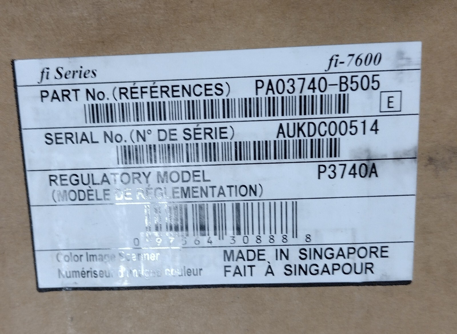 Fujitsu FI-7600 PA03740-B505 Duplex 600 DPIx600 DPI Production-scanner ...